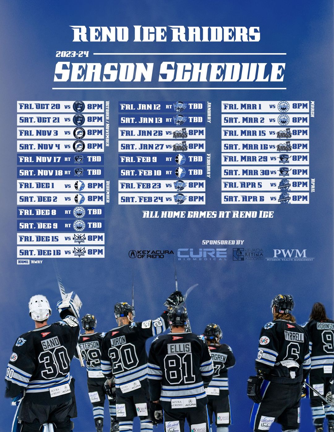 Reno Ice Raiders 2023-24 Schedule – Zac Electrifly